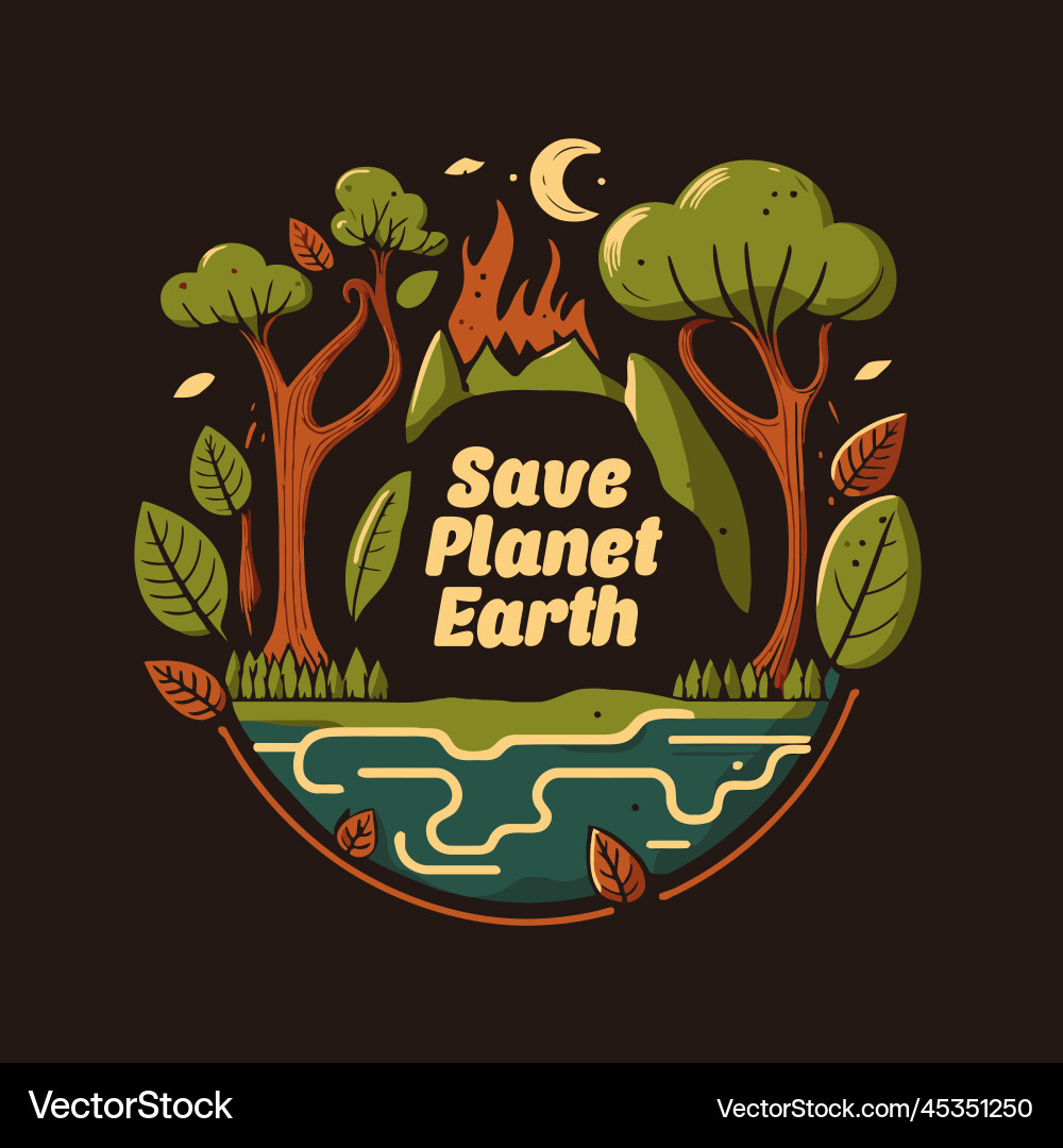 Save the Planet Earth Globe Royalty Free Vector Image