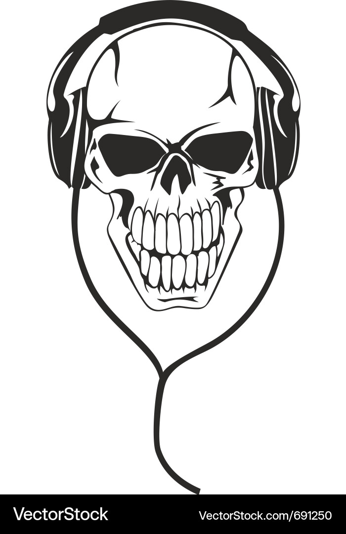 Skull Headset Headphones Vector Images (over 140)