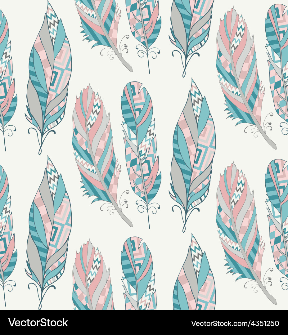 Tribal Feather Pattern Royalty Free Vector Image