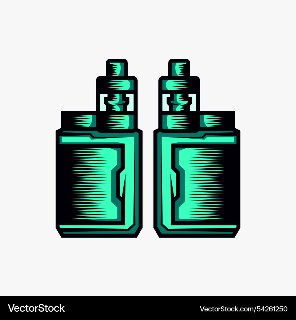 Vaporizer logo symbol design emblem Royalty Free Vector