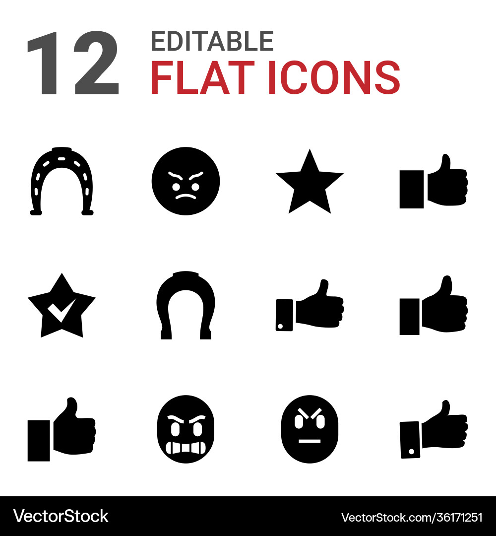12 good icons Royalty Free Vector Image - VectorStock