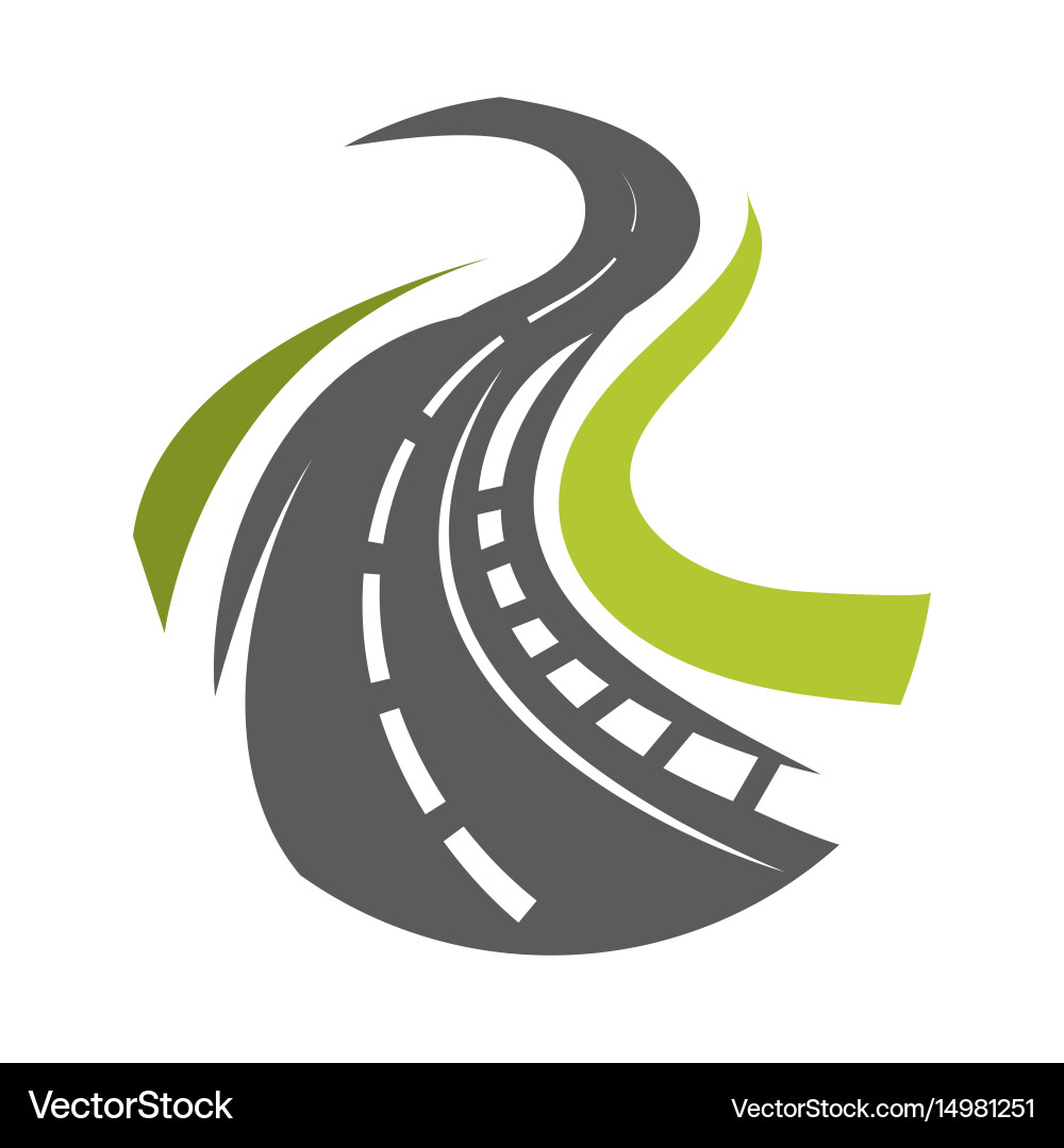 Abstract road turns Royalty Free Vector Image - VectorStock