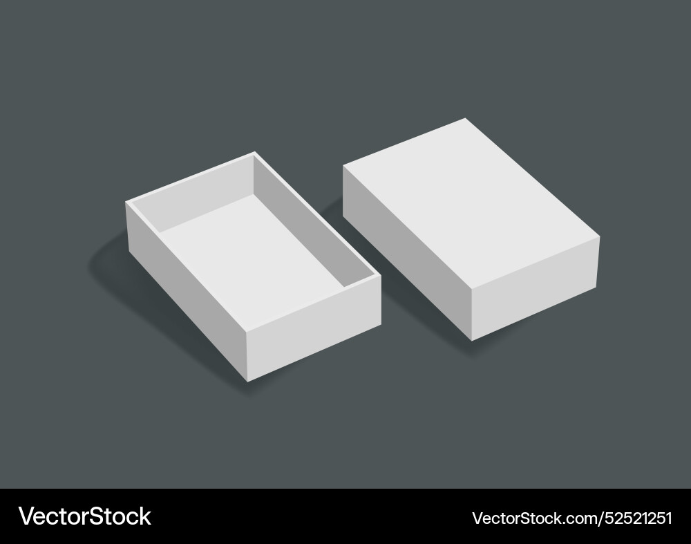 Box mockup 17 Royalty Free Vector Image - VectorStock