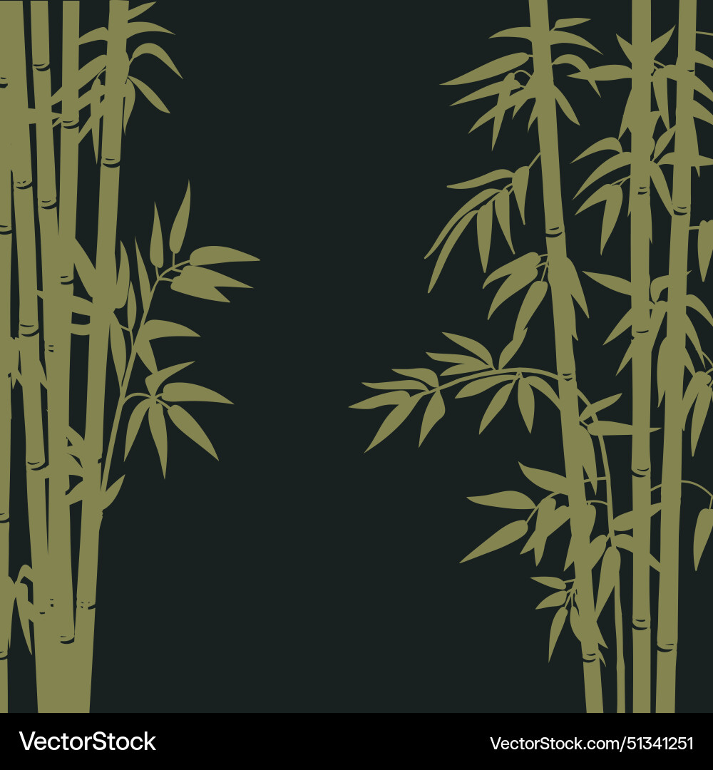 Cartoon asian bamboo background forest Royalty Free Vector