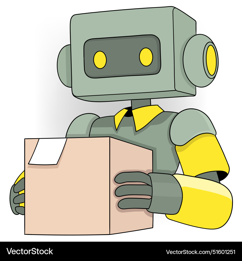 Cartoon doodle of future artificial intelligence Vector Image