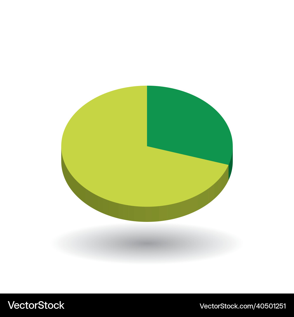 Green pie chart design element Royalty Free Vector Image
