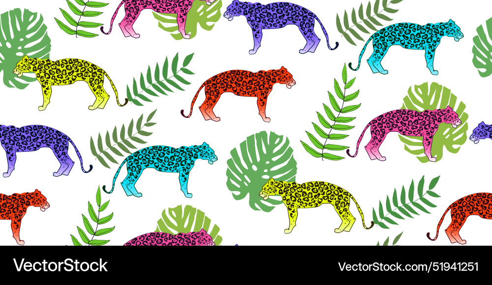Leopard seamless pattern background Royalty Free Vector