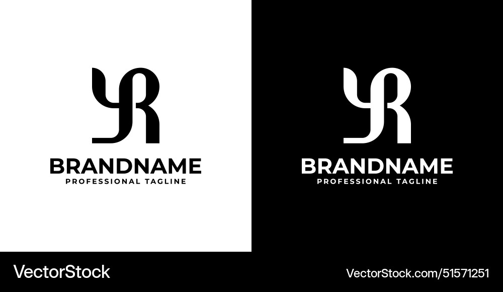 Letters yr monogram logo suitable for any Vector Image