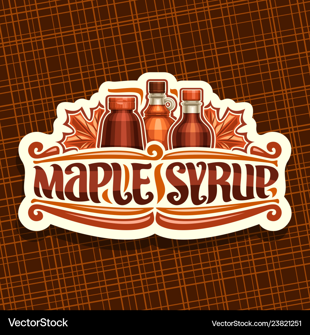 Logo for maple syrup Royalty Free Vector Image