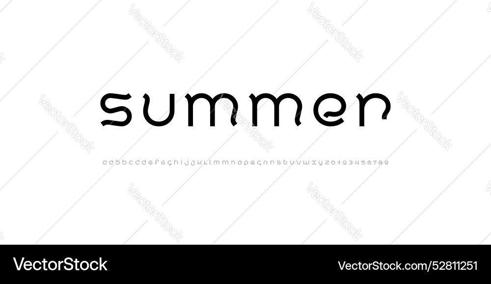 Moderne Schrift alphabet made beauty style Vektorbild