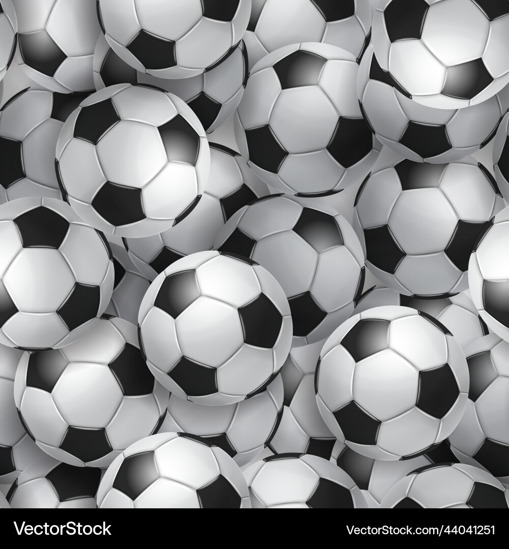 Seamless pattern of soccer balls Royalty Free Vector Image