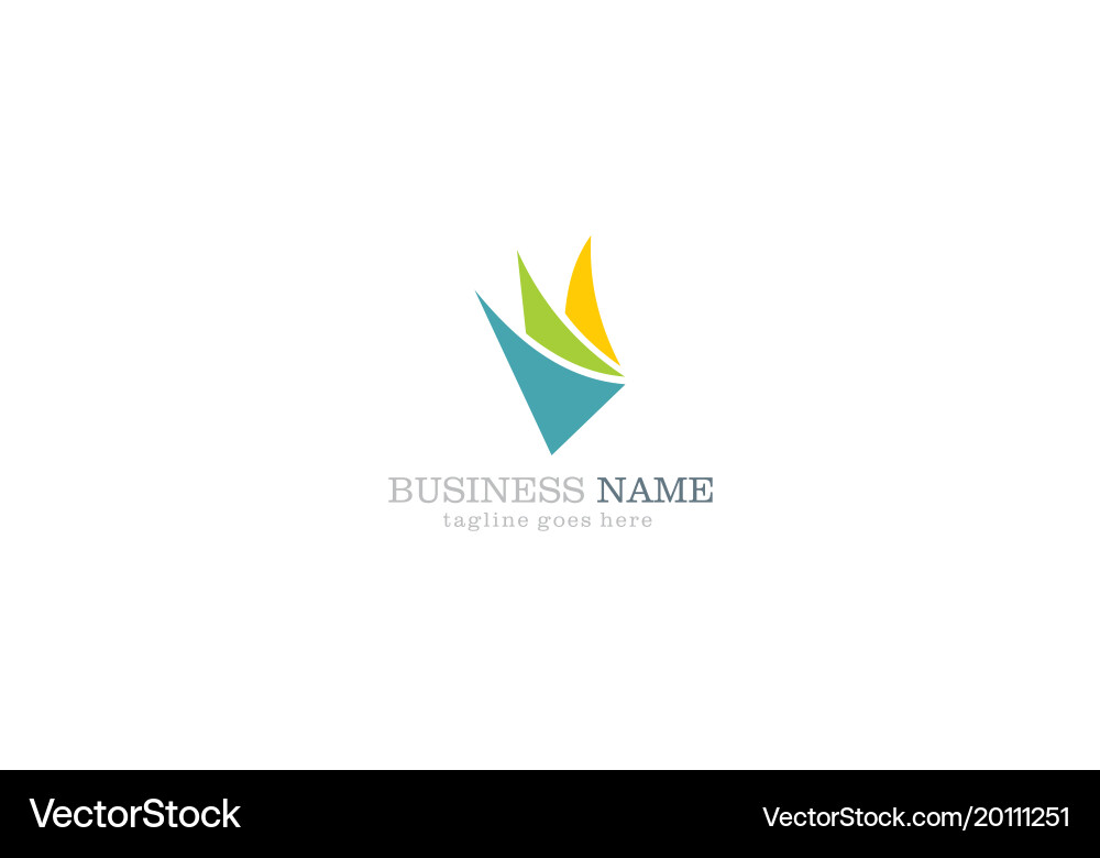 Shape abstract colored business logo design Vector Image