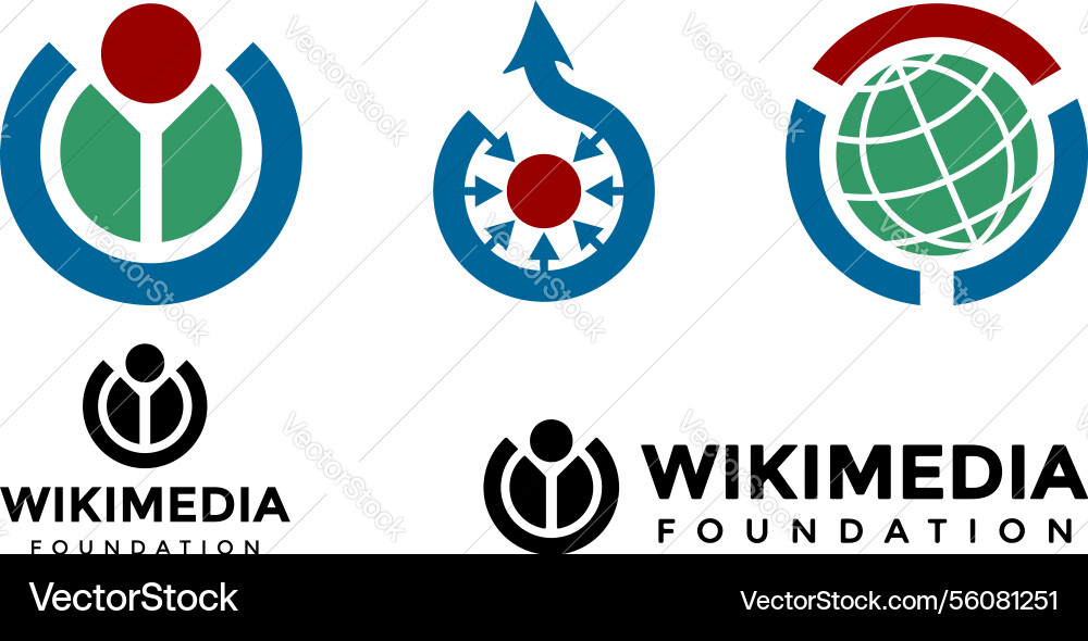 Wikimedia commons logo high quality metawiki Vector Image