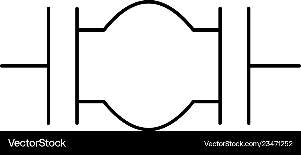 Expansion joint symbol icon Royalty Free Vector Image