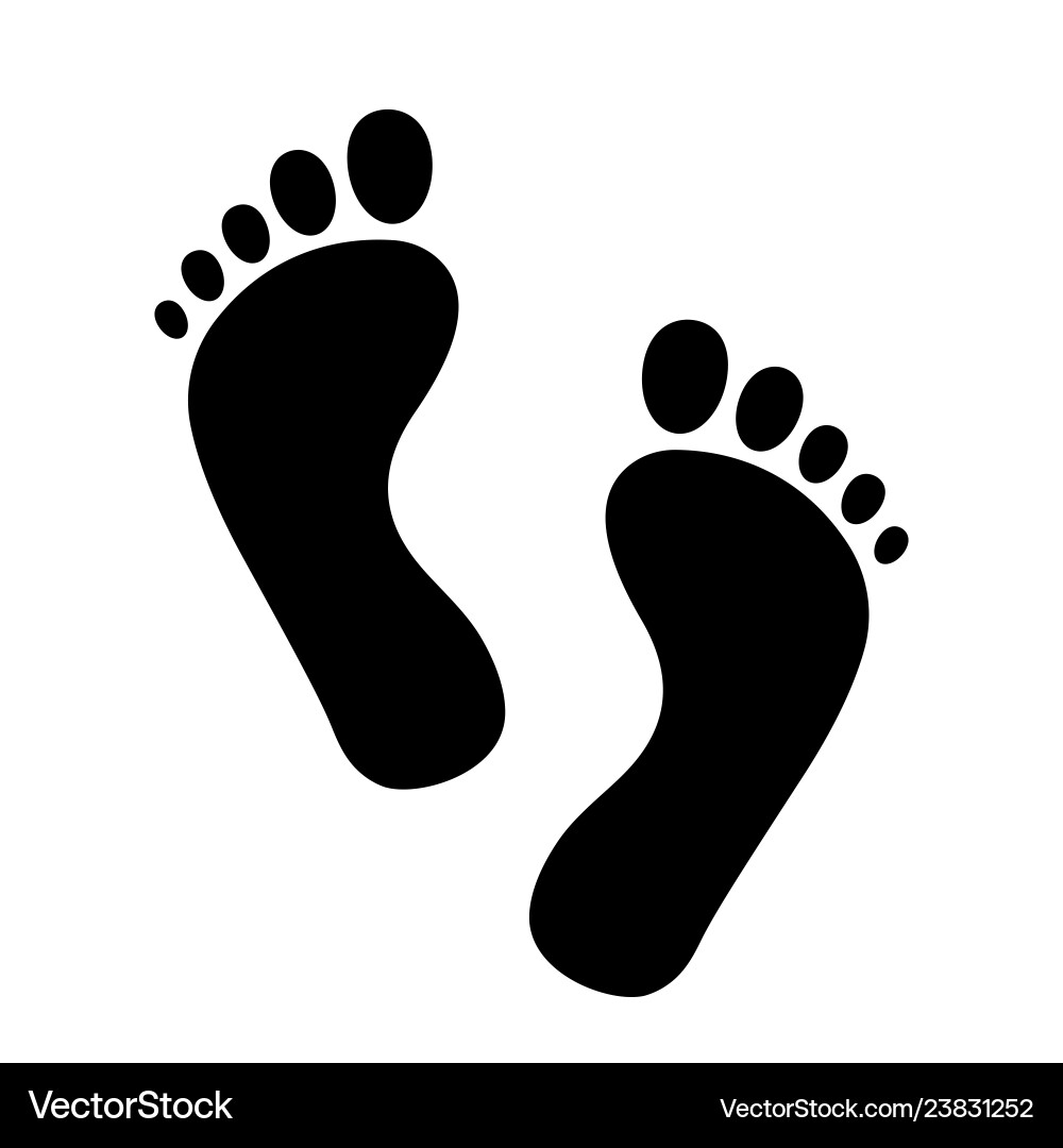 Foot step icon Royalty Free Vector Image - VectorStock
