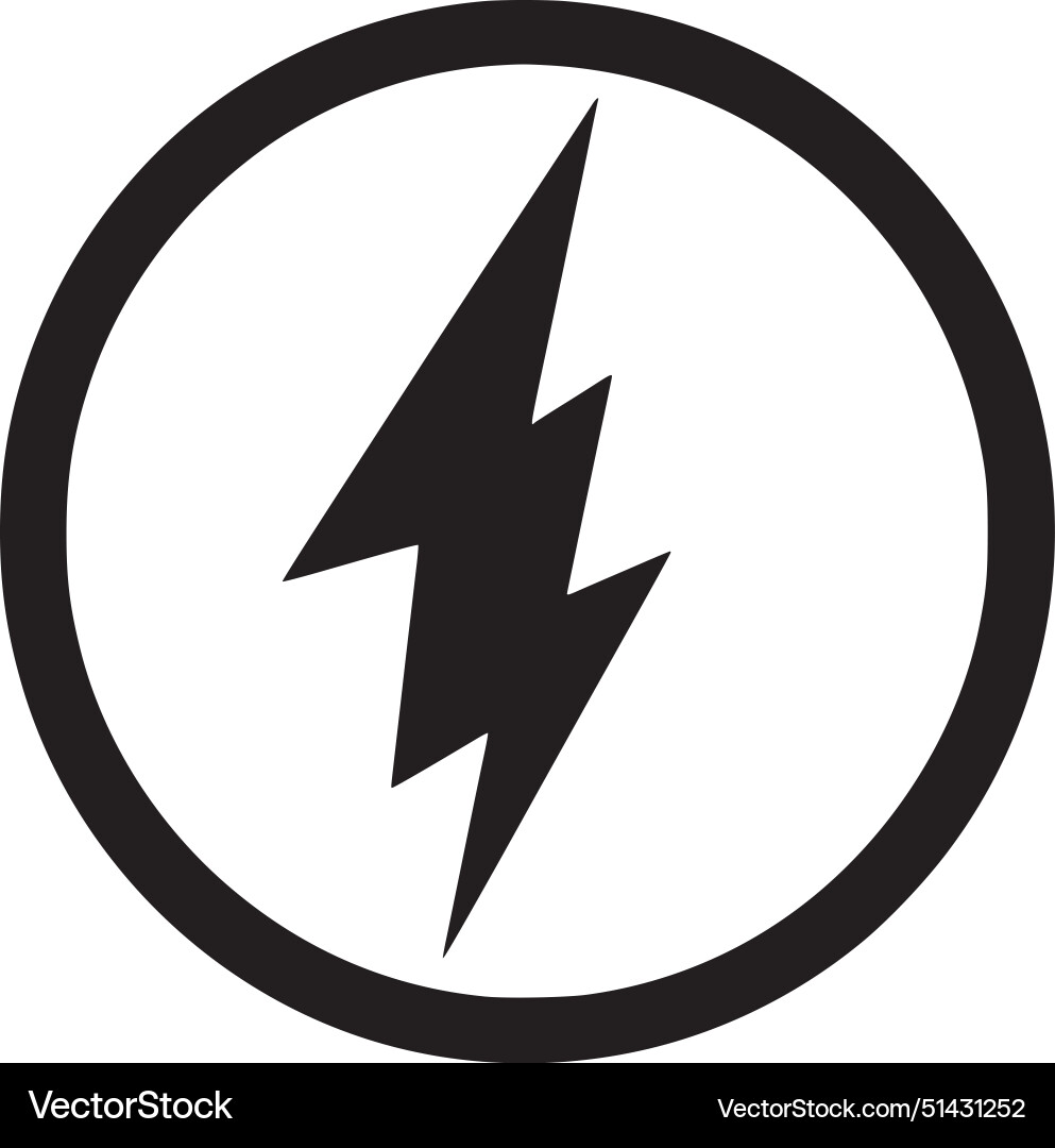Lightning - minimalist and flat logo Royalty Free Vector