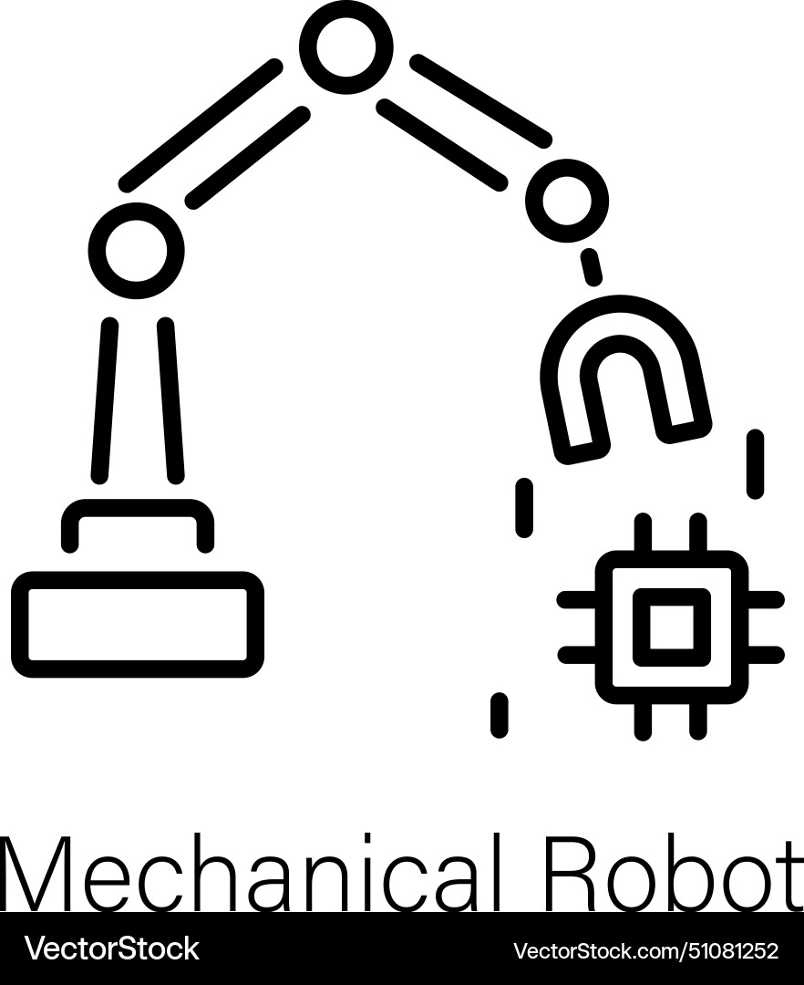 Mechanical robot Royalty Free Vector Image - VectorStock