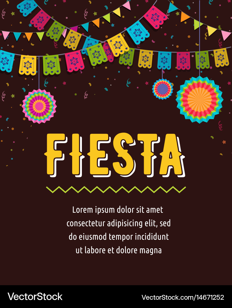 Mexican Fiesta Celebration Banner Royalty Free Vector Image
