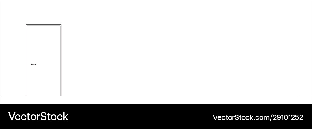 Realistic elements outline door Royalty Free Vector Image