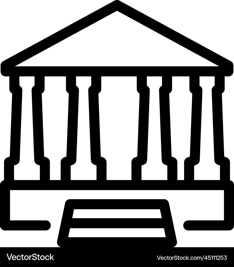 Bank building icon Royalty Free Vector Image - VectorStock