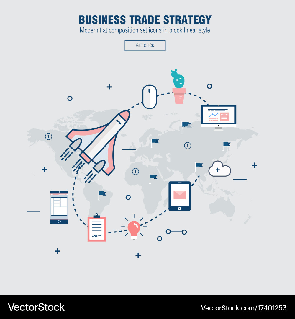 Busies modern flat Royalty Free Vector Image - VectorStock