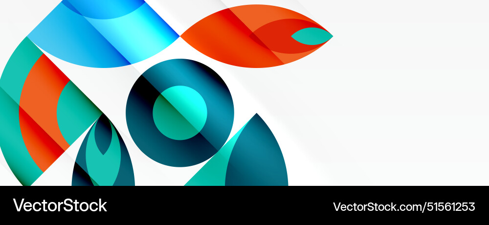 Circles and petals geometric beautiful abstract Vector Image