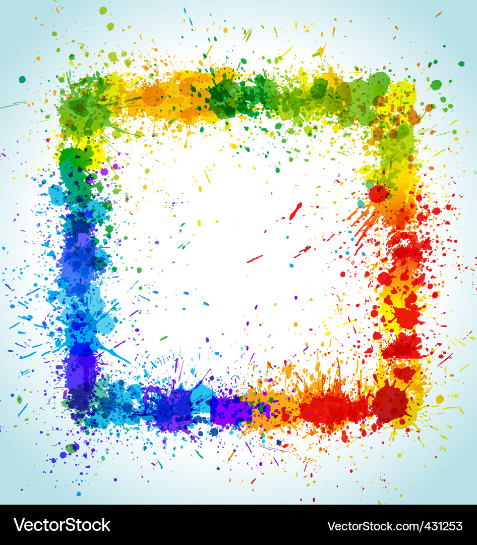 Colorful Paint Splatters Royalty Free Vector Image
