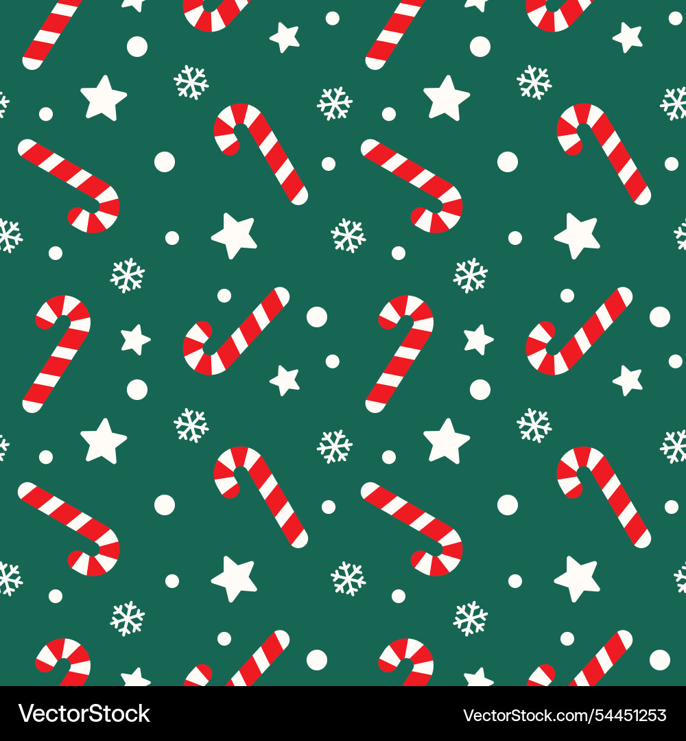 Green festive christmas candy cane pattern Vector Image