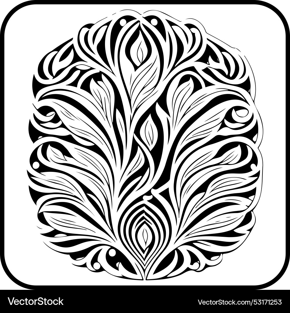 Laser engraving patterns ornament decoration Vector Image