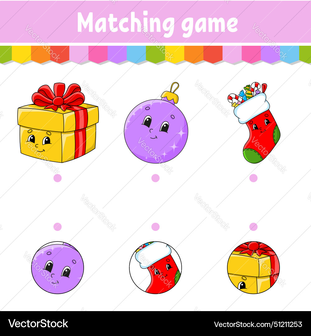 Matching game for kids education developing Vector Image