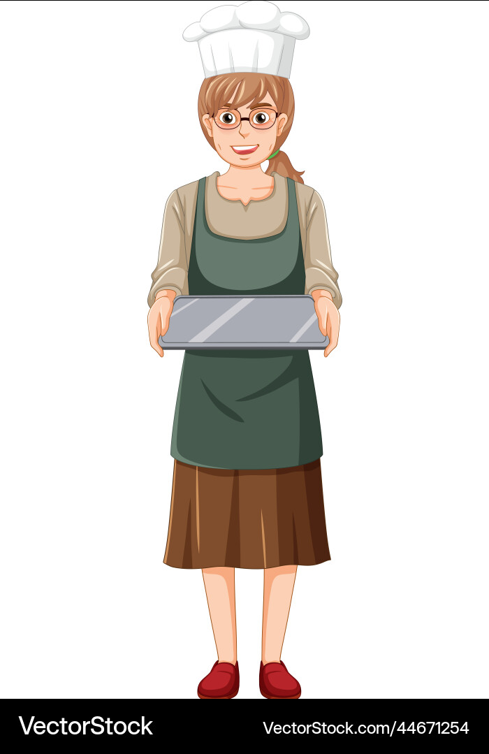 A baker cartoon character Royalty Free Vector Image