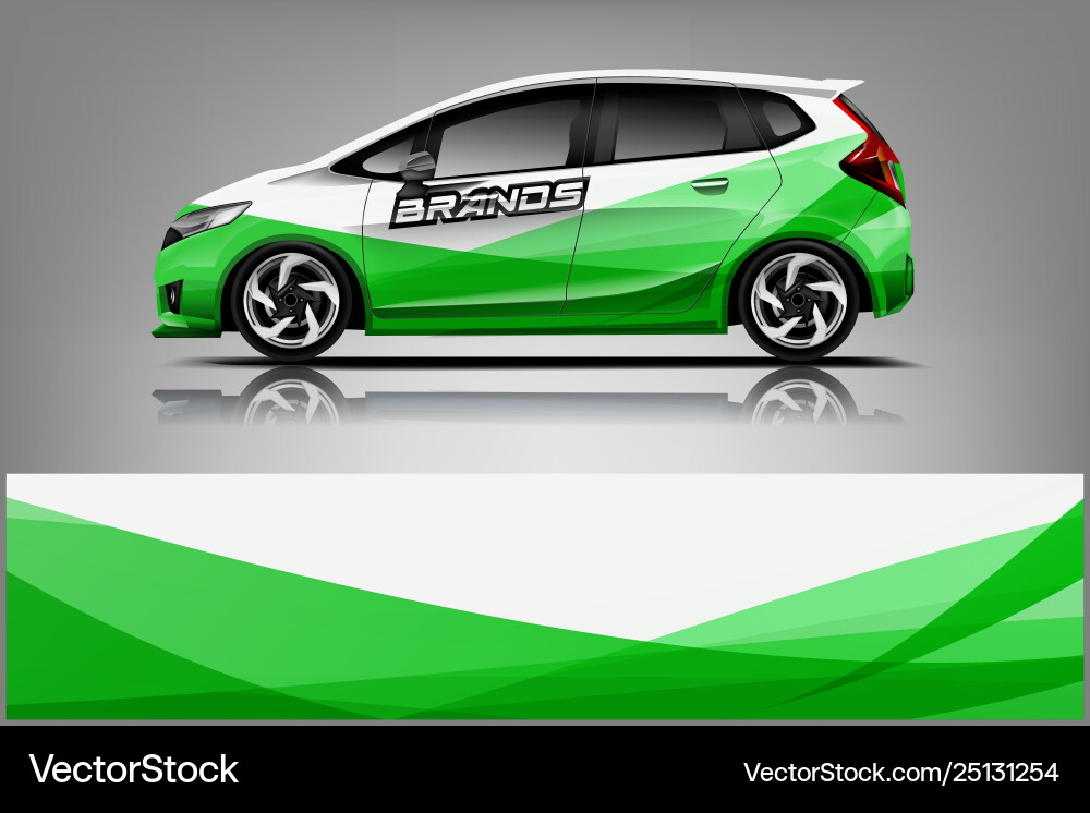 Car decal wrap design for company Royalty Free Vector Image