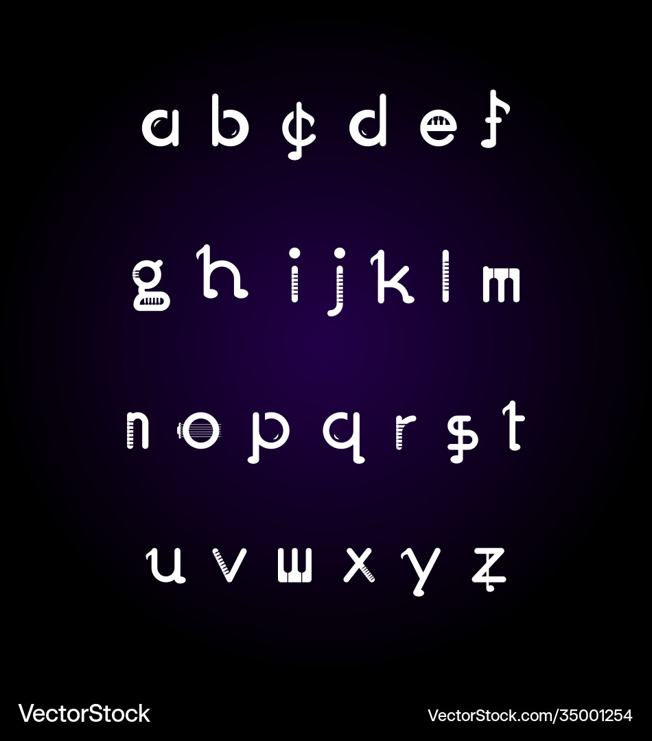 Collection alphabet letters logos set design Vector Image