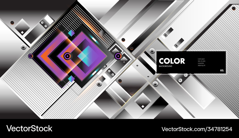 Colorful geometric background dynamic shapes Vector Image