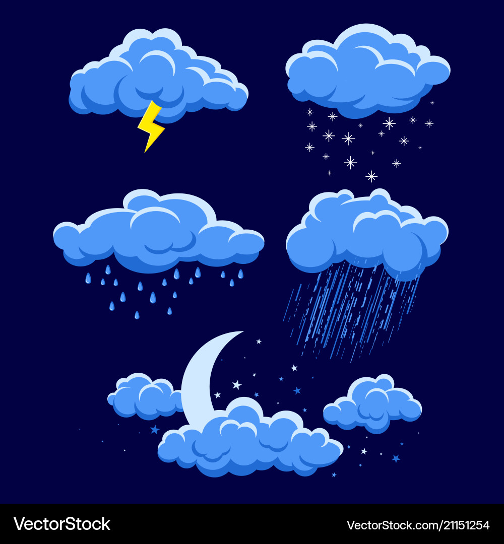 Different weather Royalty Free Vector Image - VectorStock