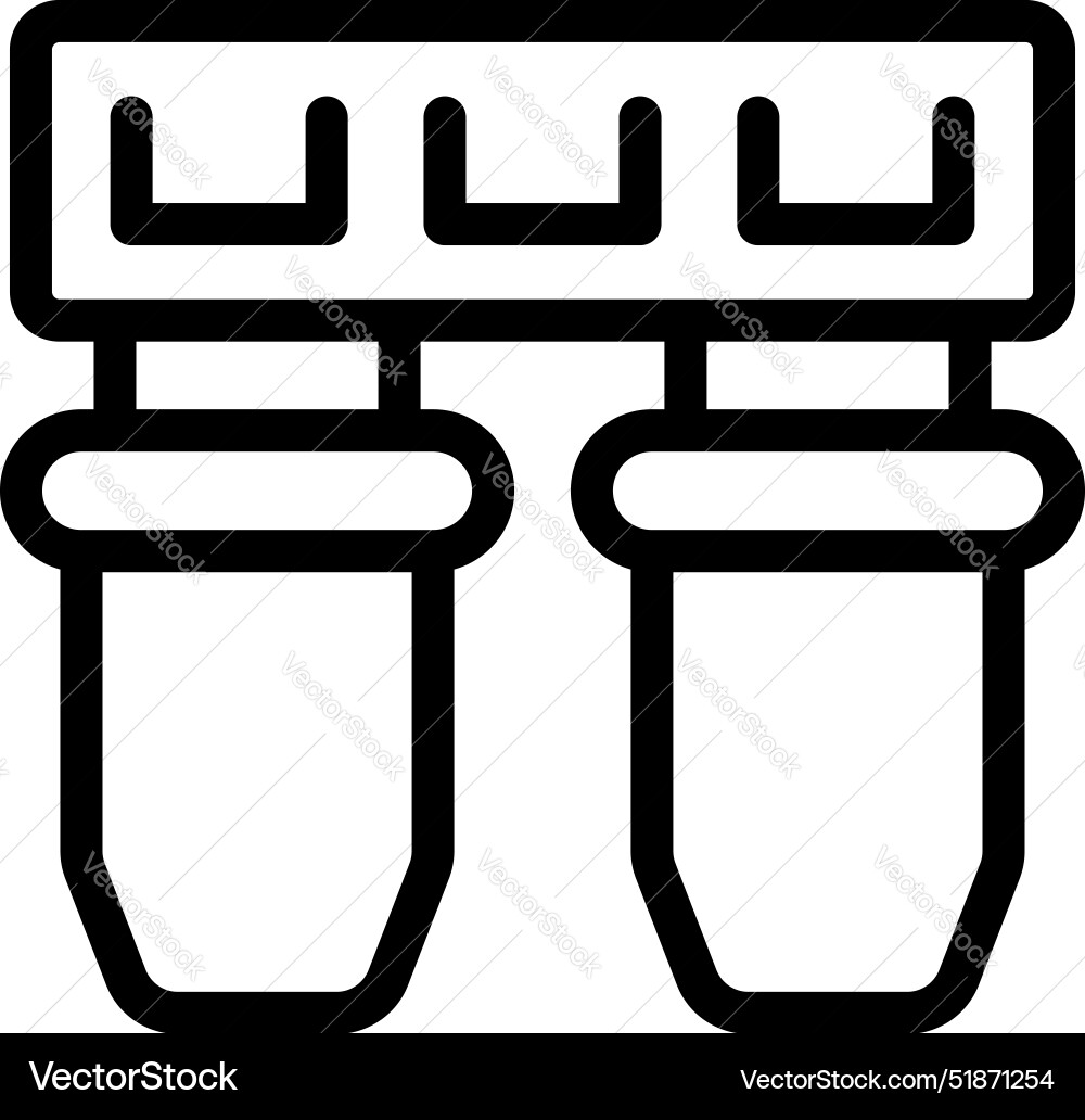 Double water filter purifying tap Royalty Free Vector Image