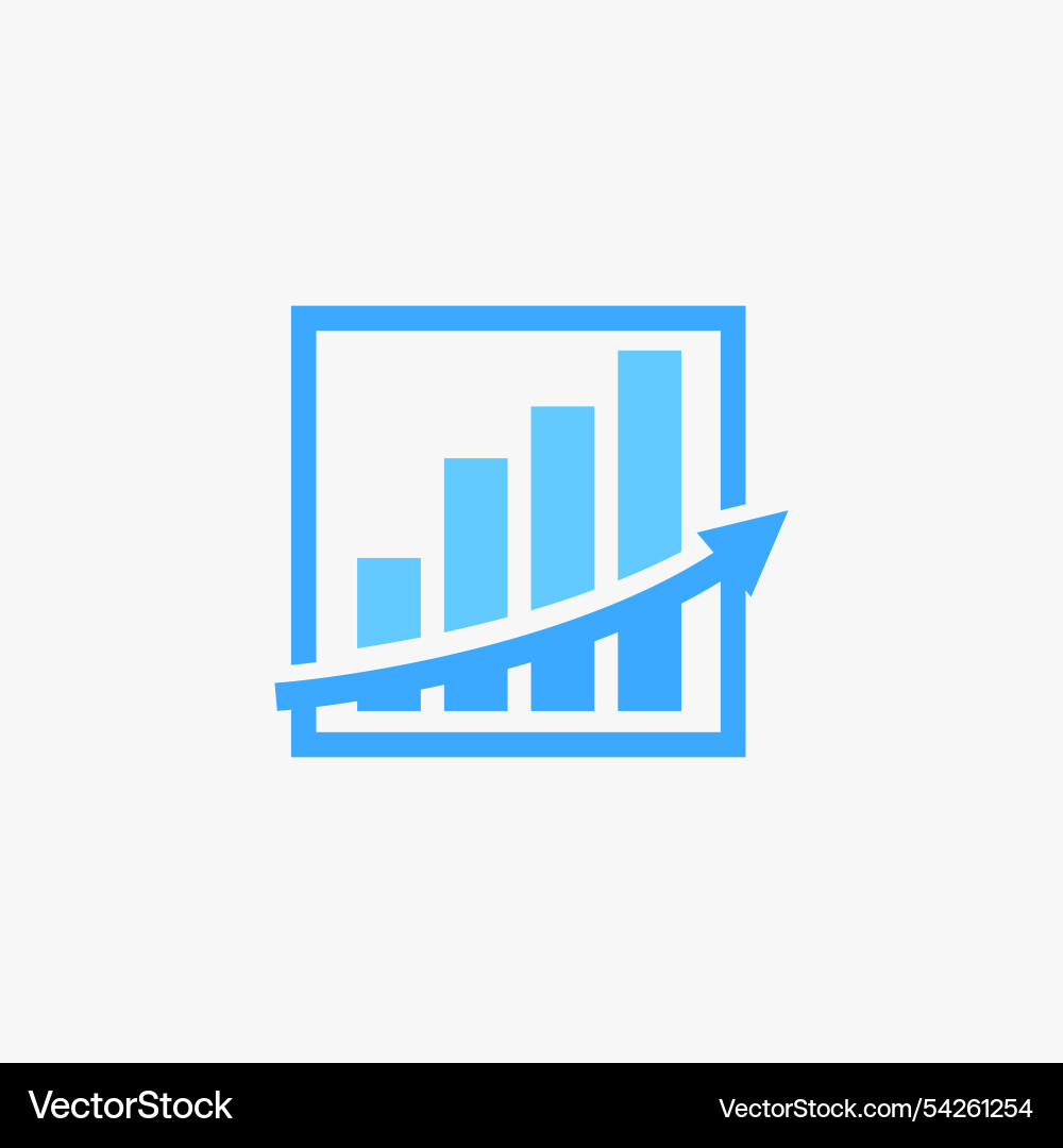 Flowchart profit logo symbol design emblem Vector Image