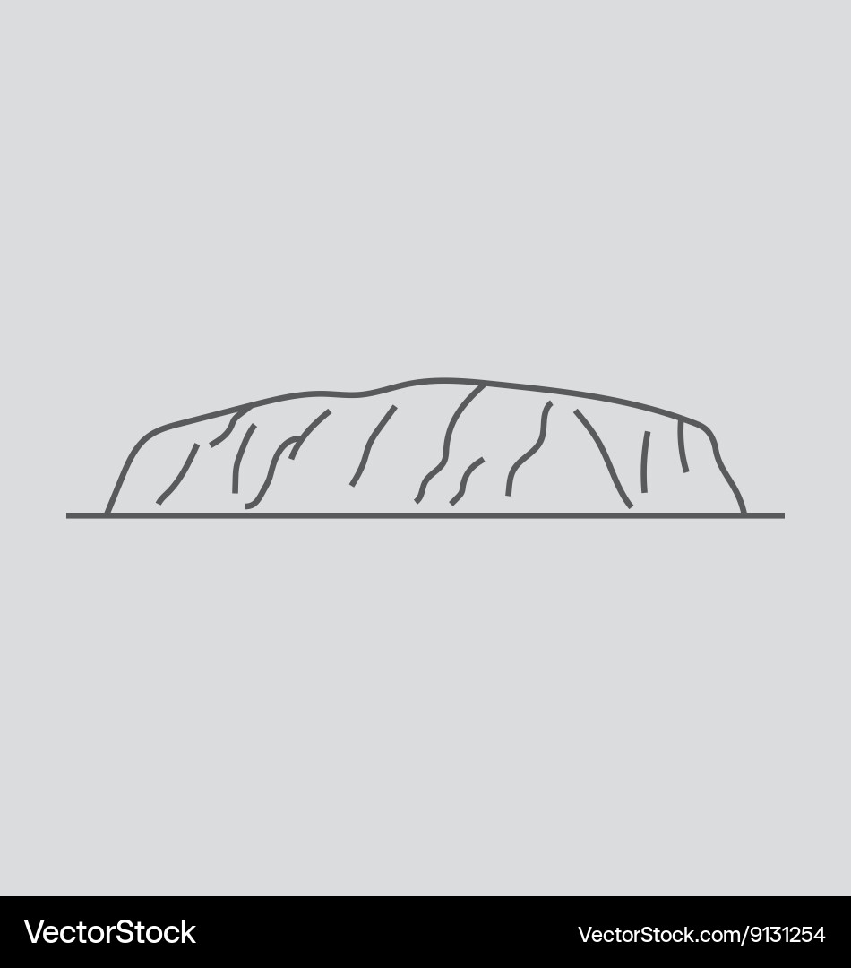 Uluru – Australia's Sacred Rock Royalty Free Vector
