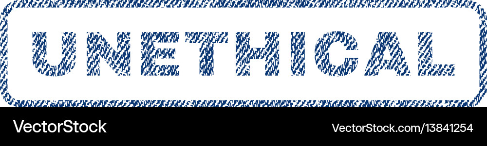 Unethical textile stamp Royalty Free Vector Image