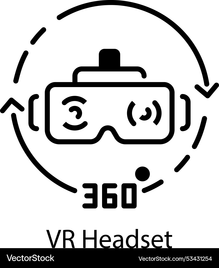 Vr headset Royalty Free Vector Image - VectorStock