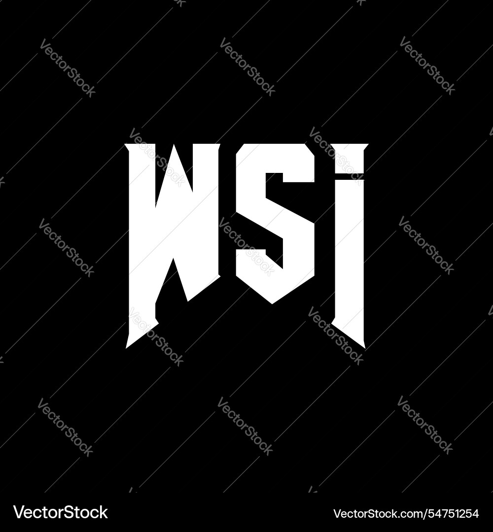 Wsi letter logo design for technology company Vector Image