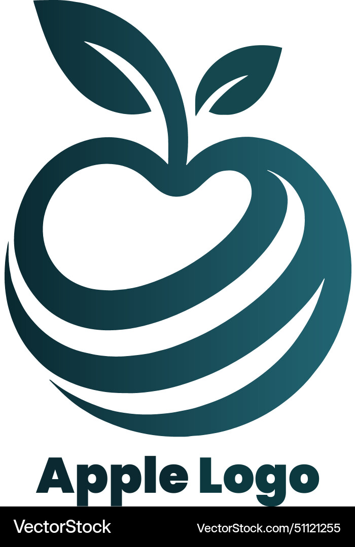 Apple think modern logo Royalty Free Vector Image