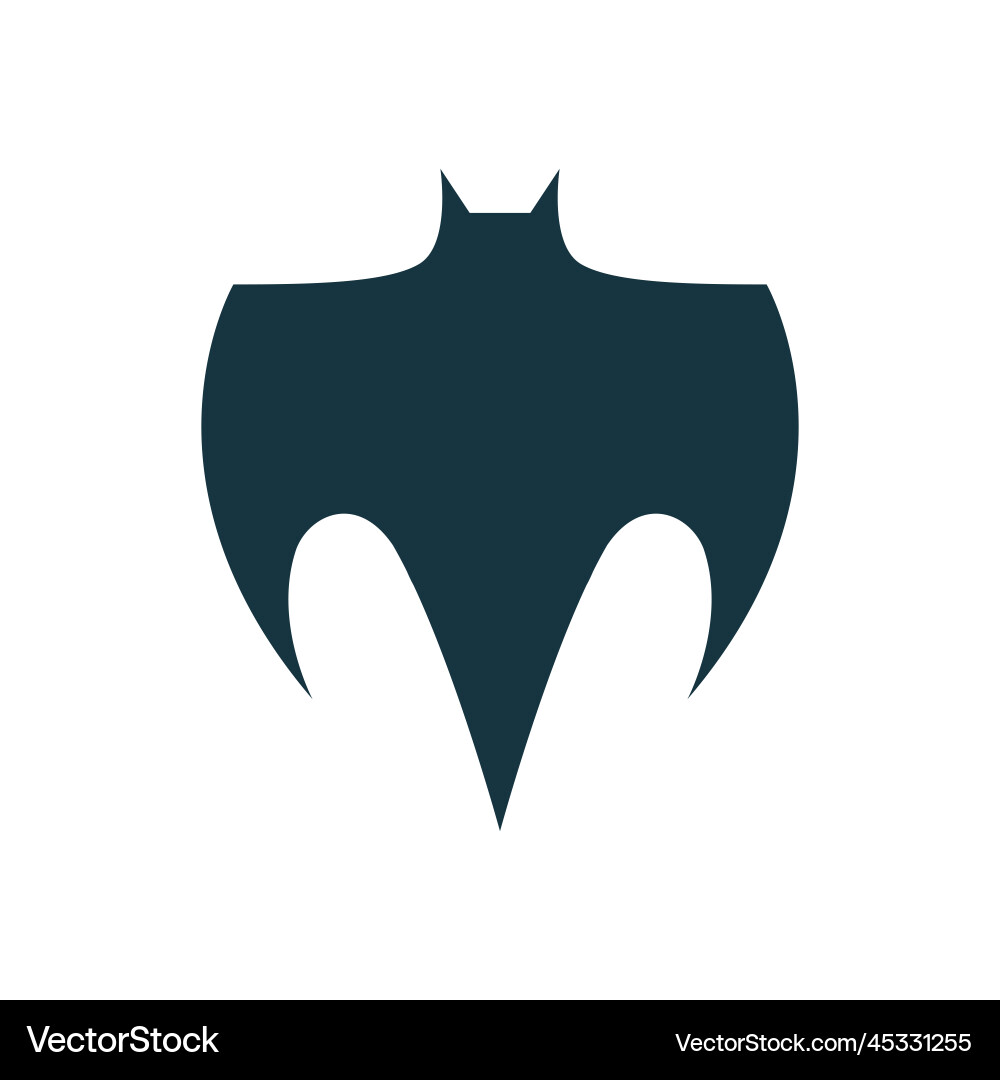 Bat flat icon logo Royalty Free Vector Image - VectorStock