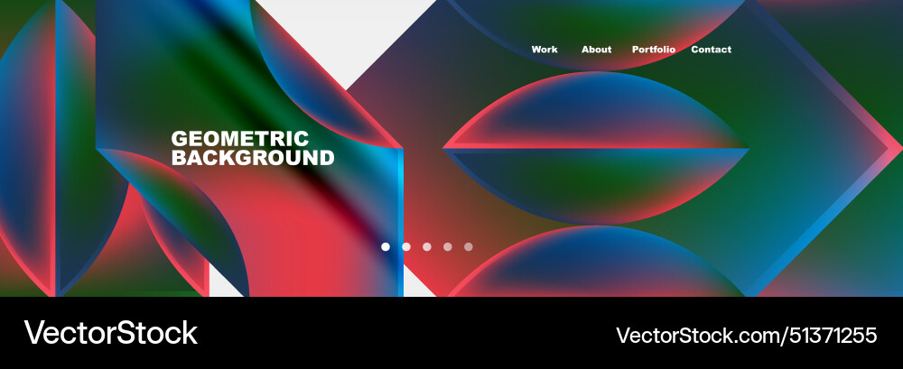 Colorful gradients with abstract geometric shapes Vector Image