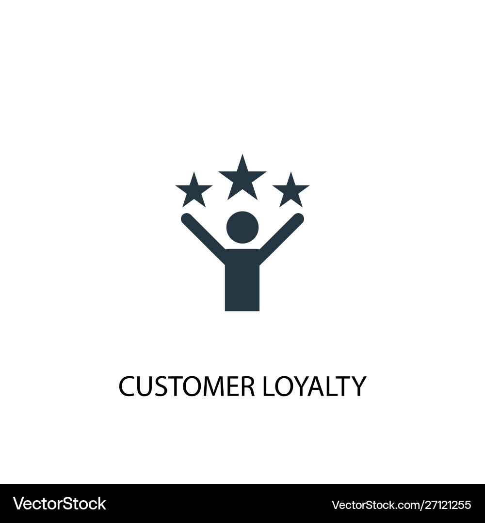 Customer loyalty icon simple element Royalty Free Vector