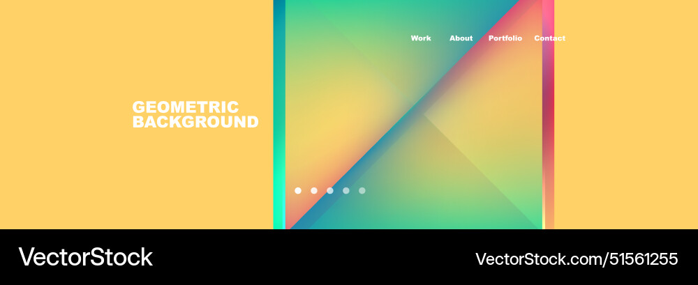 Gradient triangles composition with bright fluid Vector Image