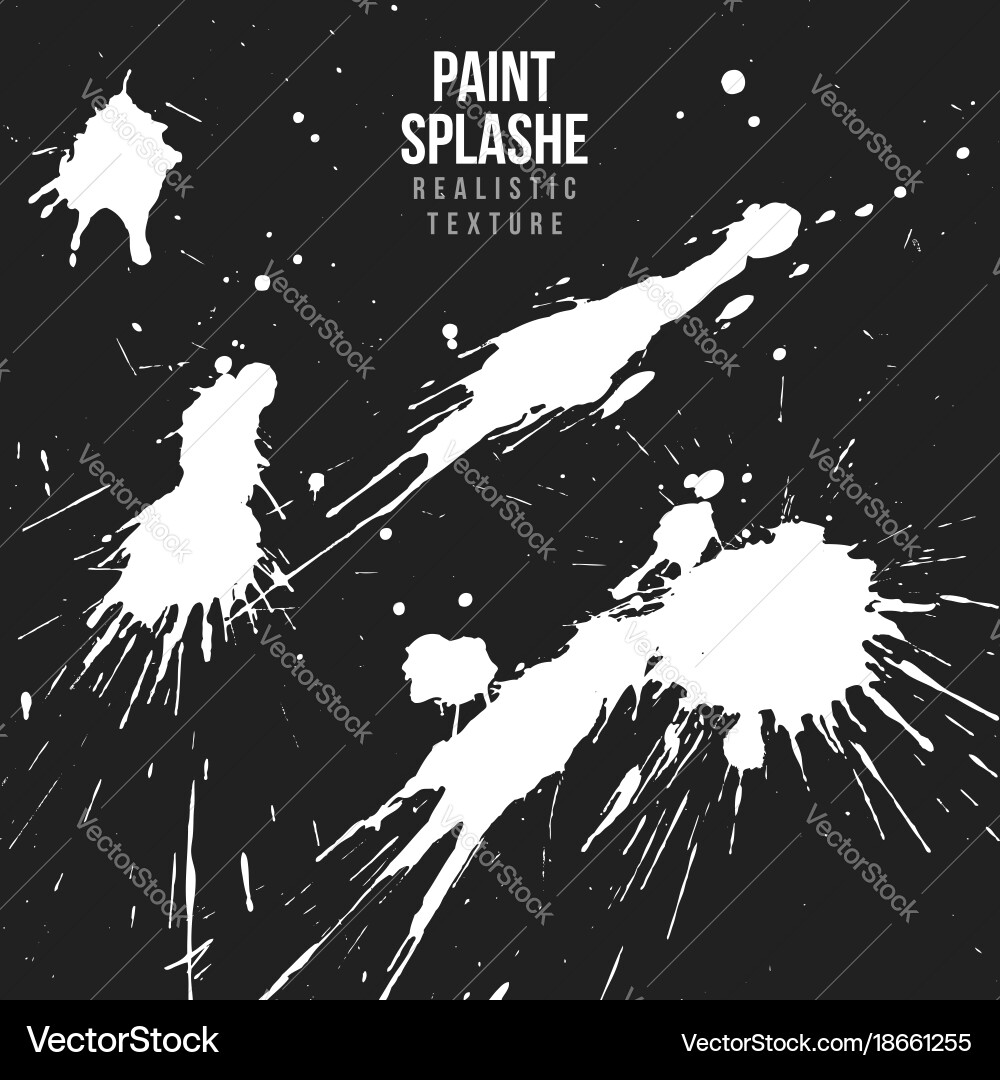 Ink paint splatter texture Royalty Free Vector Image
