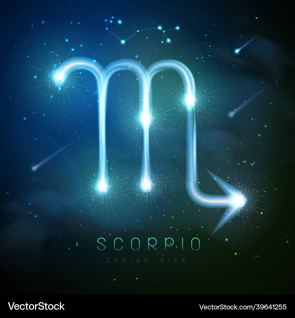 Magic witchcraft card with scorpio zodiac sign Vector Image