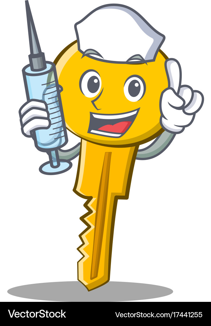Nurse key character cartoon style Royalty Free Vector Image