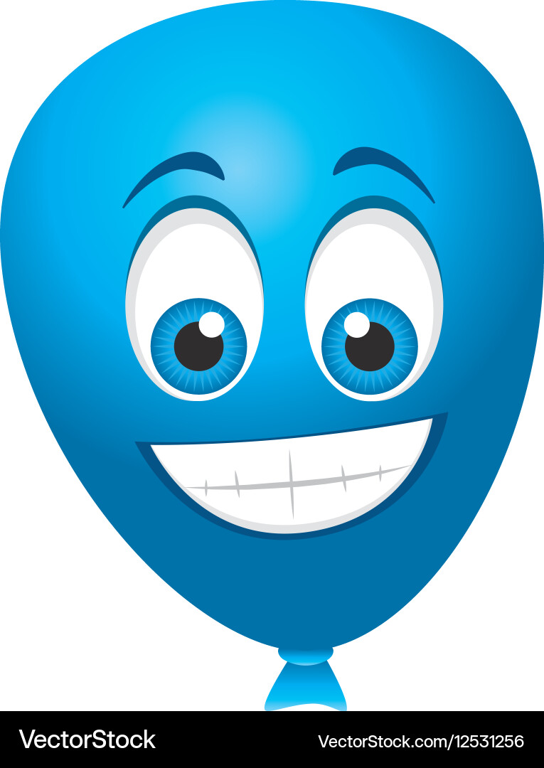 Balloons air character icon Royalty Free Vector Image